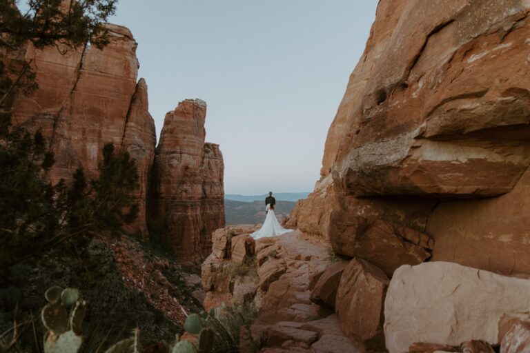 Sunset Sedona Elopement at Merry Go Round Trail
