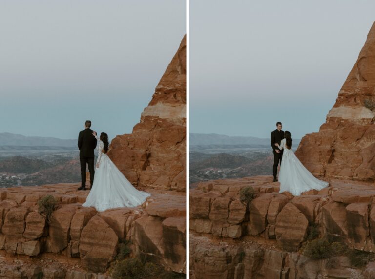 Sunset Sedona Elopement at Merry Go Round Trail