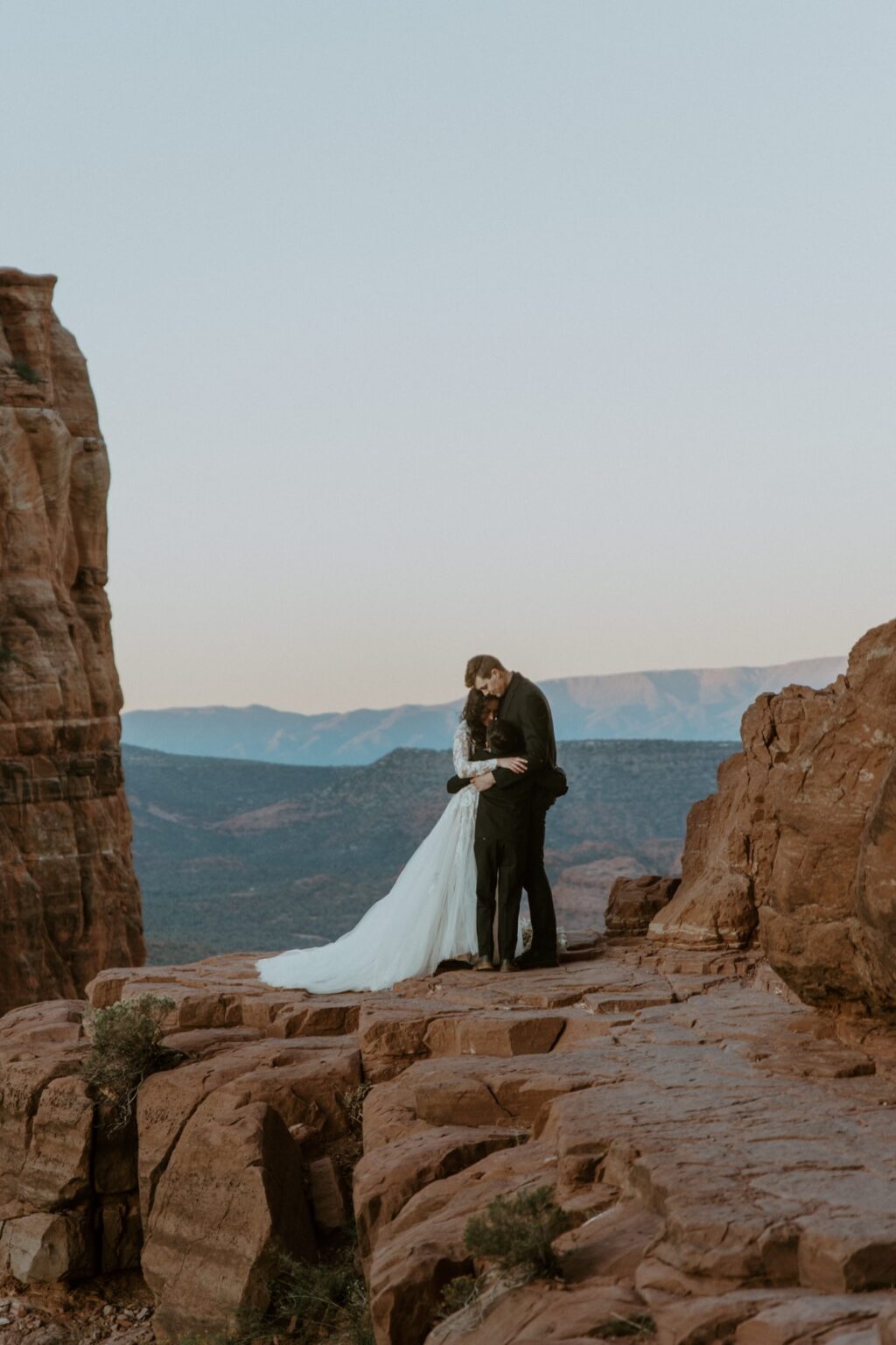 Sunset Sedona Elopement at Merry Go Round Trail