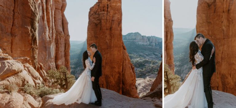 Sunset Sedona Elopement at Merry Go Round Trail