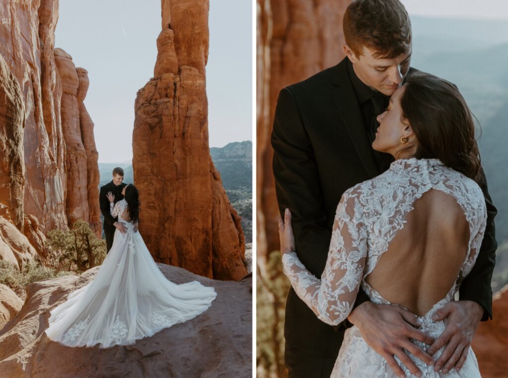 Sunset Sedona Elopement at Merry Go Round Trail