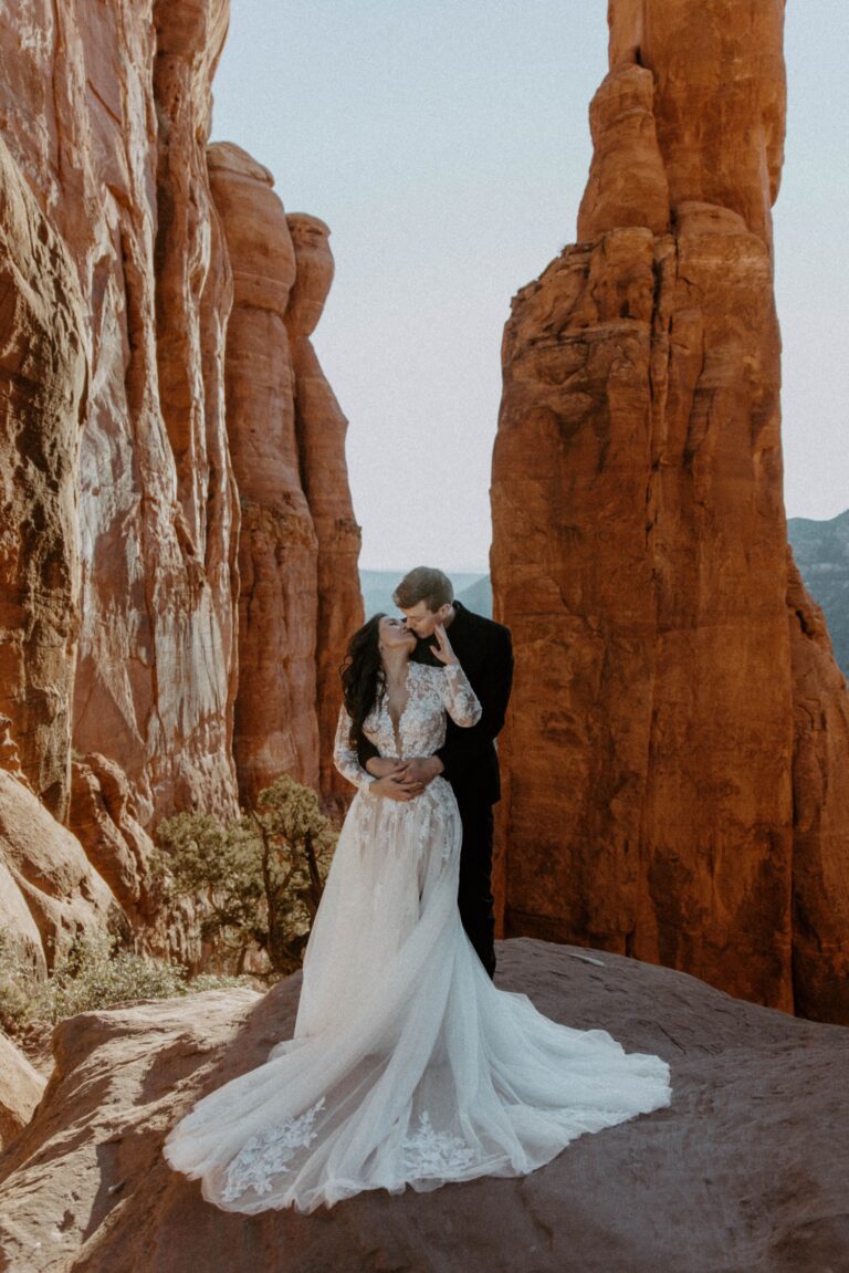 Sunset Sedona Elopement at Merry Go Round Trail